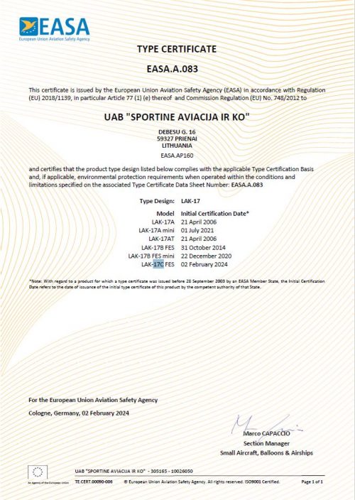LAK17C FES now EASA certified as first 18m FES self-launcher – LZ ...